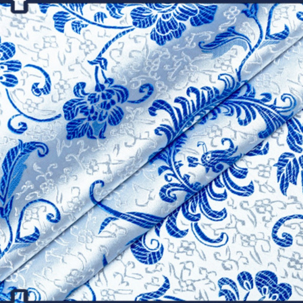 Chinese Satin Fabric Faux Silk Brocade Jacquard Damask Tang Suit ...