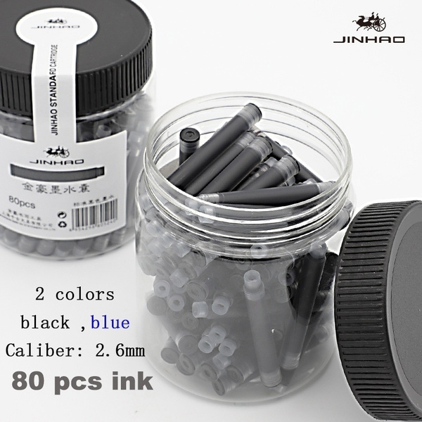 Jinhao Ink 80 Pack Large Capacity Replaceable Cartridge Disposable Ink ...