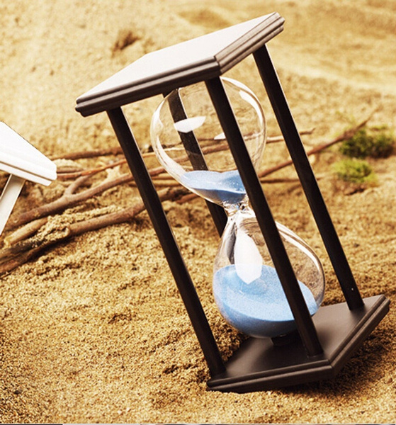 Hourglass Sand Timer - 60 Minute 1 Hour Wood Sand Timer for Kitchen ...