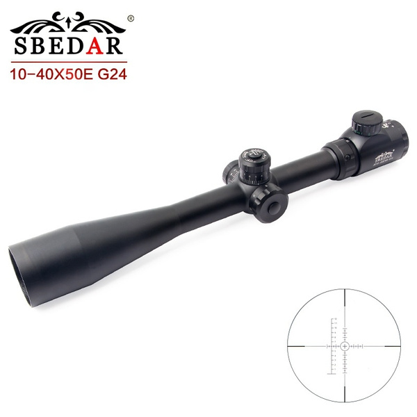 Sbedar 10-40X50 Tactical Sniper Long Eye Relief Rifle Scope Viewfinder ...