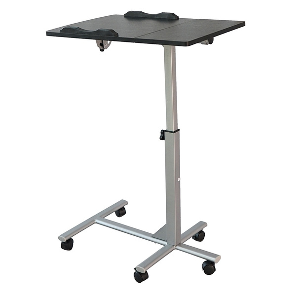 Adjustable Height Rolling Laptop Notebook Desk Stand Over Sofa Bed ...