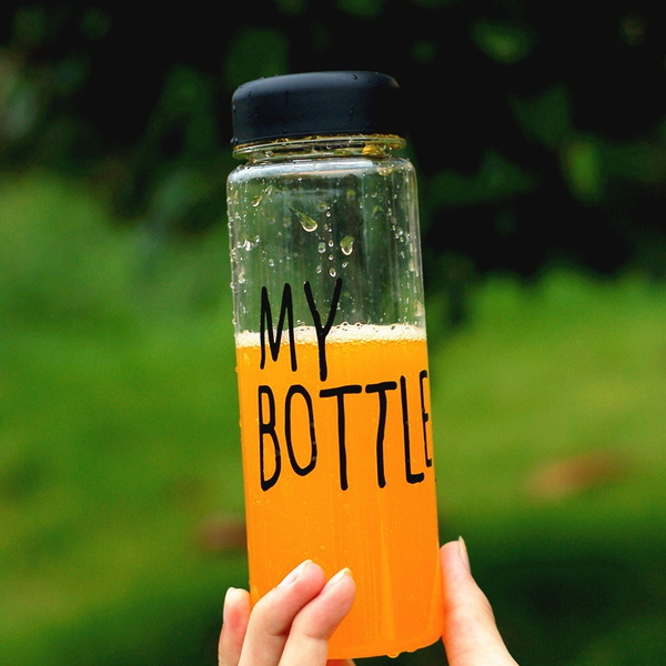 Portable Clear Plastic My Bottle Sport Fruit Juice Water Cup Bottle ...