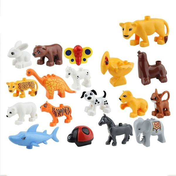 Animal Zoo Original Big Building Blocks Classic Accessories Compatible ...
