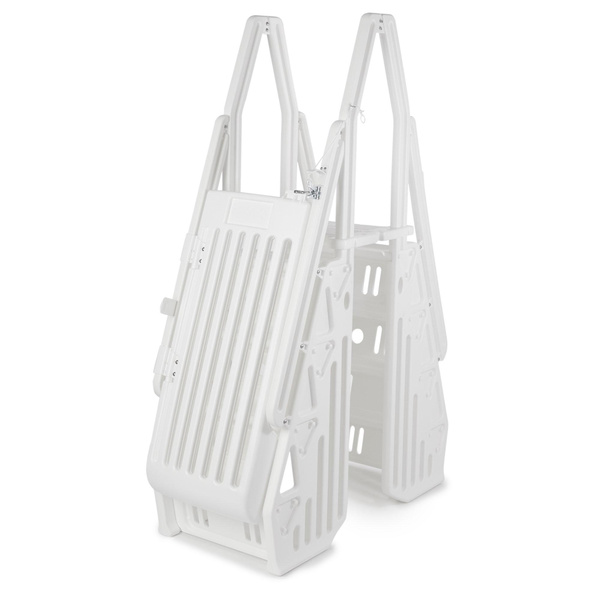 Vinyl Works AF Adjustable 24 Inch Gated Entry Above Ground Pool Ladder ... Vinyl Works AF Adjustable 24 Inch Gated Entry Above Ground Pool Ladder ...