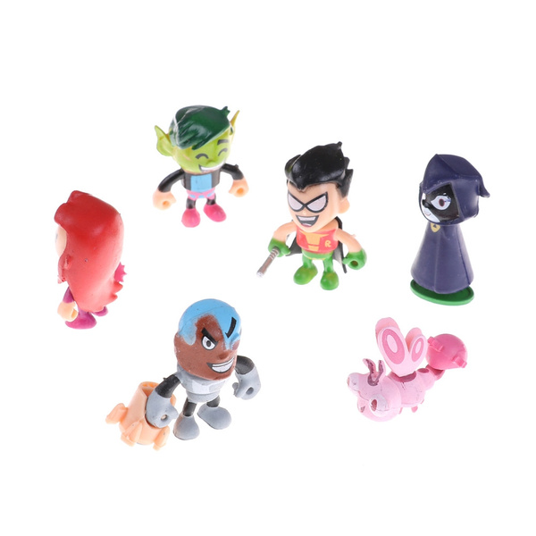 New 6pcs/lot Teen Titans Toys Go Action Figure Teen Titans Robin, Raven ...
