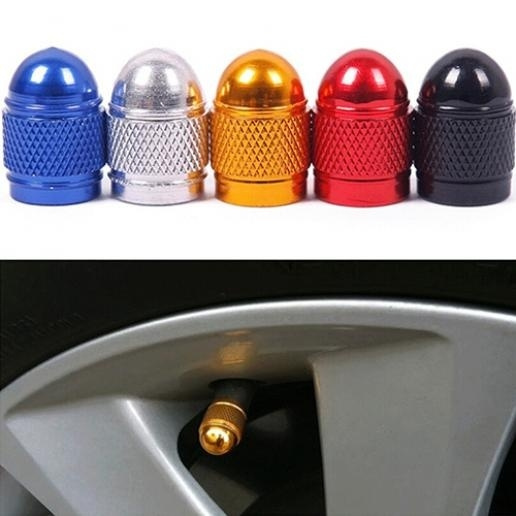 4X Aluminum Bullet Car Truck Pickup Air Port Cover Tire Valve Wheel ...