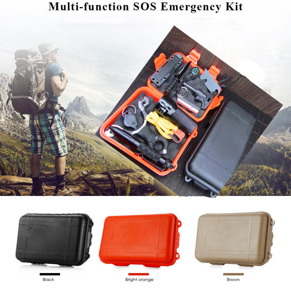 11 in 1 Outdoor Survival Kit Emergency Bag Field Survival Box Self-help ...