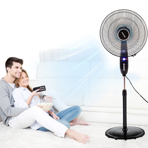 Oscillating Pedestal Fan Stand Floor 3 Speed Remote Control Timer | Wish