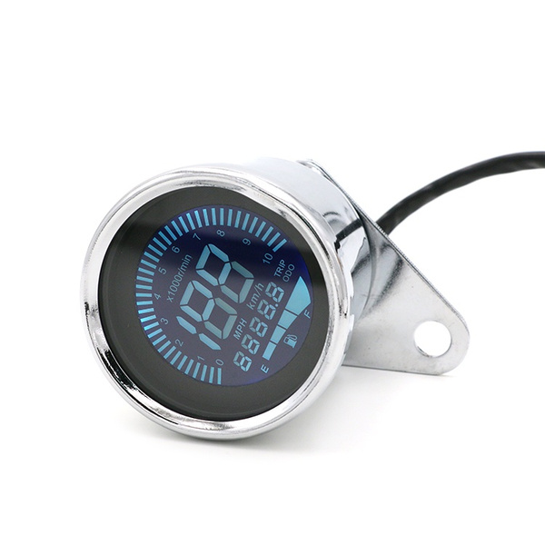 Motorcycle Retro LED LCD Tachometer Speedometer Fuel Gauge Assembly ...