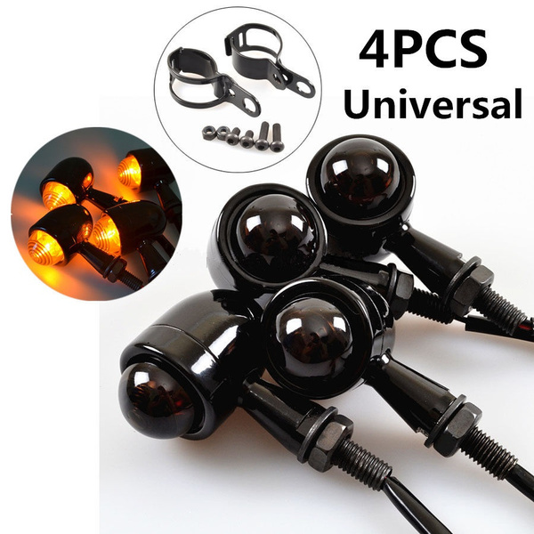 4X Motorcycle Bullet Turn Signal Indicator Light+Bracket Bobber | Wish