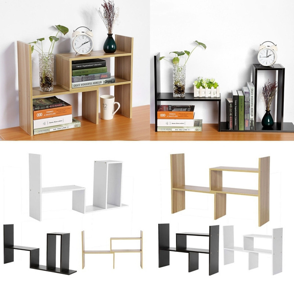 DIY Table Desktop Wooden Storage Rack Display Shelf Organizer Counter ...