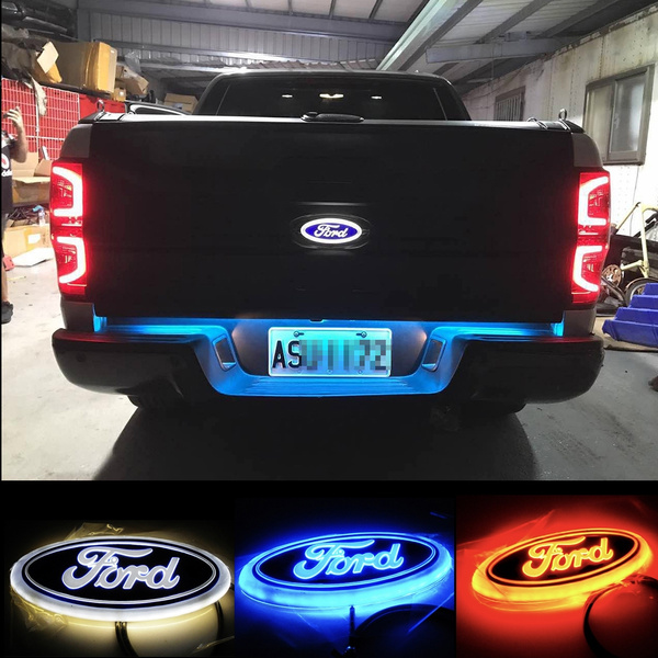 4D LED Car Front and Rear Logo Light Badge Lamp Emblem Sticker for Ford ...