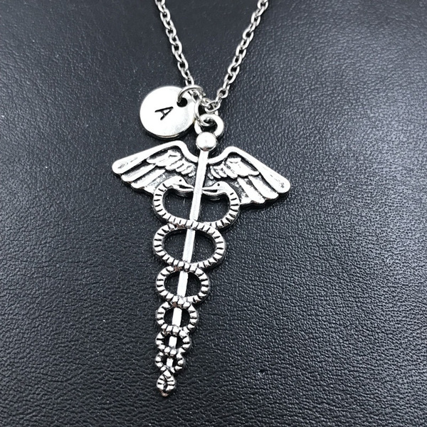 Personalized Caduceus Necklace - Gifts for Doctors and Nurses - Antique ...
