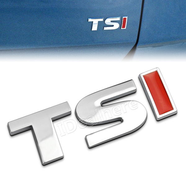 1Pcs 3D Metal TSI Logo Sticker Emblem Badge Decal for Skoda Golf JETTA ...