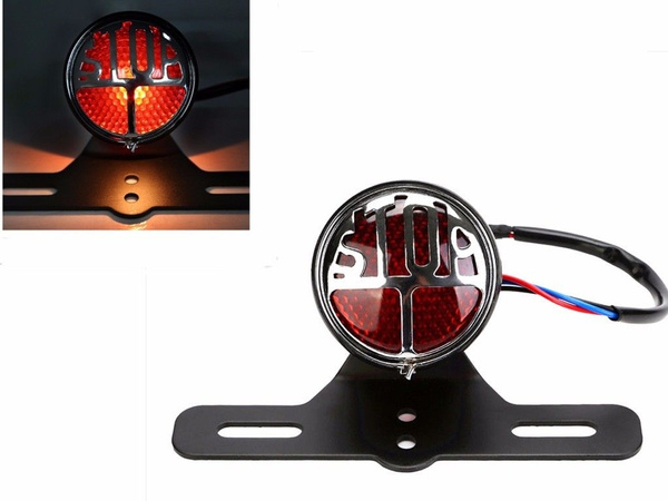 Motorcycle "STOP" Tail Brake Light for Harley Bobber Chopper Cafe Racer ...