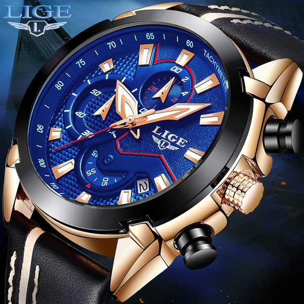 2018 New LIGE Brand Men's Fashion Casual Sport Watches Men Waterproof ...