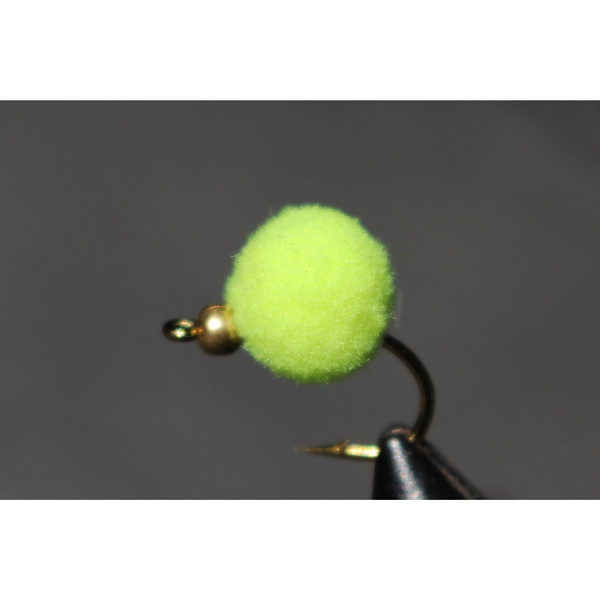 36 Pcs UV Color Fluorescent Chartreuse Brass Beadhead Egg Fly Glo Bug ...