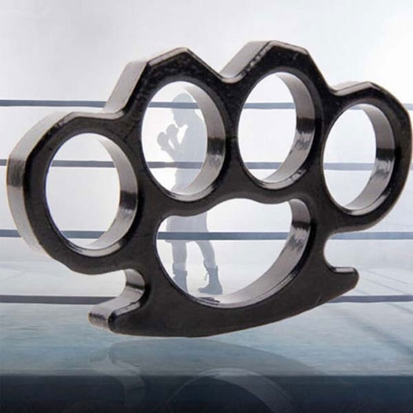 Iron Four Fingers Fist Rings Boxing Tools for self defense Emergency ...