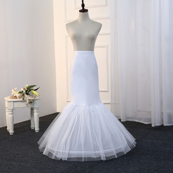 Mermaid Petticoat 1 Hoop Mermaid Bone Elastic Tulle Wedding Dress ...