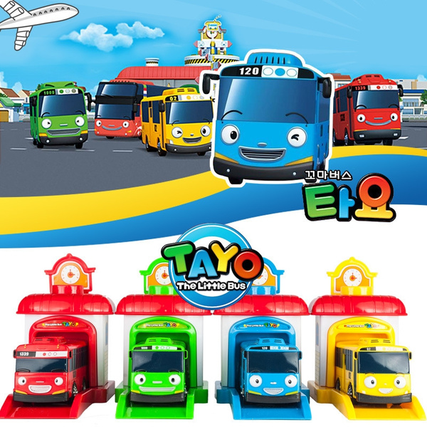 1 SET The Little Bus TAYO LITTLE BUS FRIENDS Parking Space Launch TOYS ...