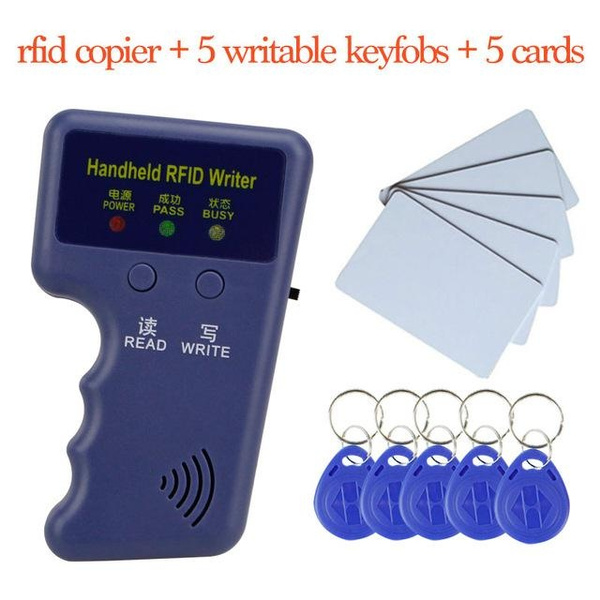 Handheld 125khz RFID Duplicator key copier reader writer ID card cloner ...
