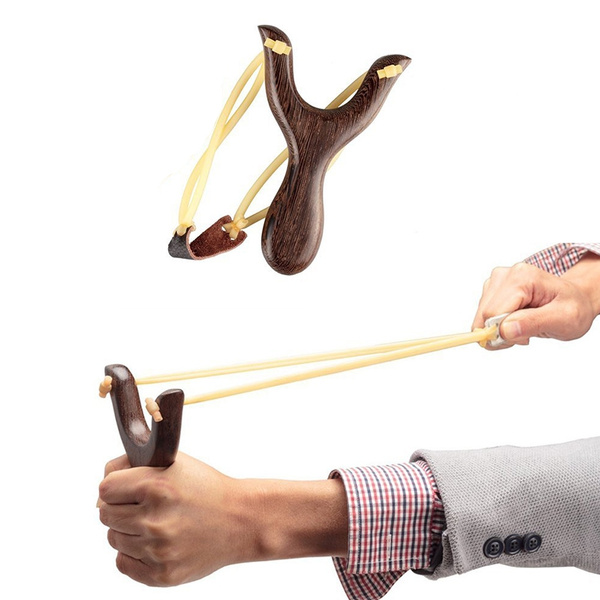 Powerful Strip Catapult Slingshot Bow Catapult Wooden Sling Slingshot ...