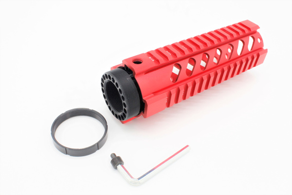 Hot Tactical 7''red Quad Rail Handguard Free Float Rail Mount Systwm ...