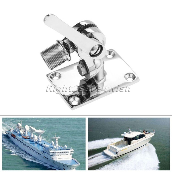 Boat Yachting Radio VHF 316 Stainless Dual Axis Adjustable Mount Base ...