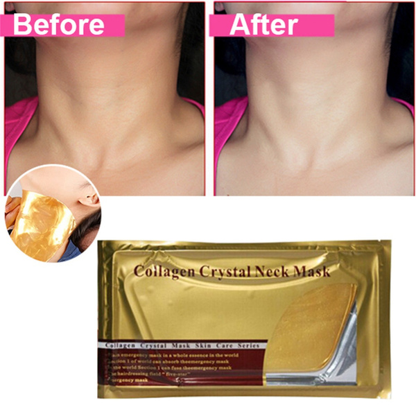 New Collagen Crystal Neck Mask Collagen Neck Lift Masks Gold Crystal ...