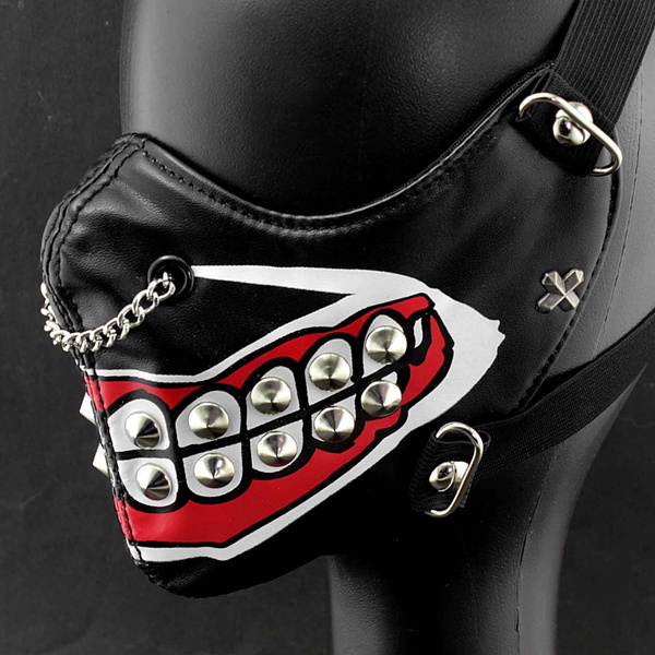 Cosplay teeth Mouth Studded Mask Unisex Costume Masquerade Biker ...