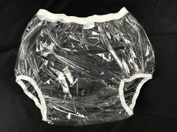 Haian ABDL Adult Incontinence Pull-on Plastic Pants Color Glass Clear 3 ...