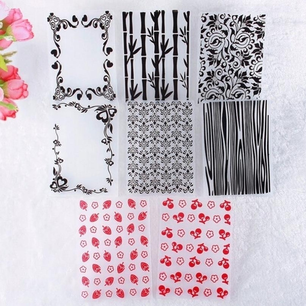 New Plastic Embossing Folder Template DIY Scrapbook Papercraft Lovely ...