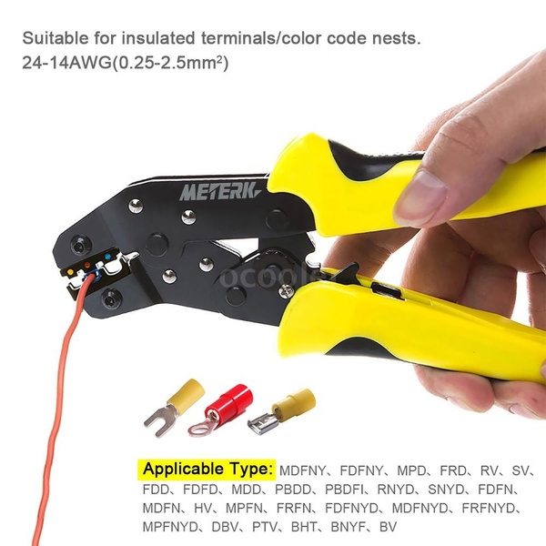 Romacci Meterk Professional Wire Crimper Engineering Ratchet Terminal ...
