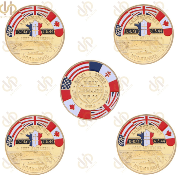 WWII 70th Anniversary Souvenir Coin WWII Arromanches Normandie War D ...