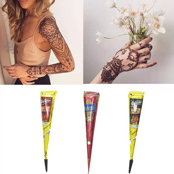 India Fashion DIY Bridal Cosmetic Party Temporary Mehandi Ink India ...