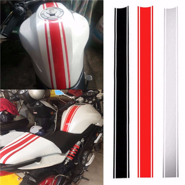 50x4.5cm Motorcycle Fuel Tank Decal Sticker DIY Racing Oil Tank ...