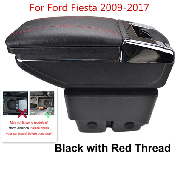 For Ford Fiesta 2009-2017 Center Centre Console Storage Box Armrest Arm ...