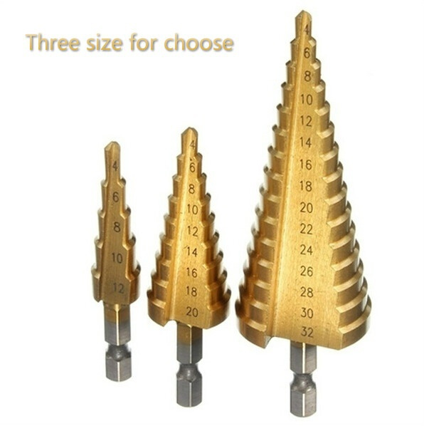 1PC Home&Garden Steel Step Cone Titanium Drill Bit Tool Hole Cutter ...
