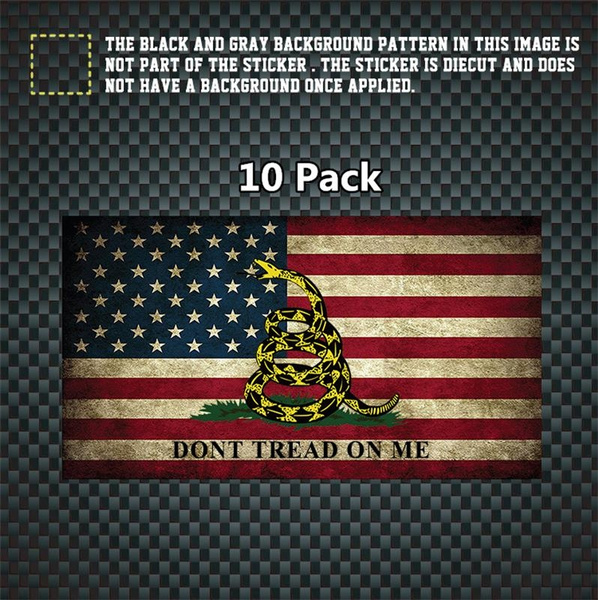 Gadsden American Flag Distressed Decal Sticker Graphic Don't Tread On ...