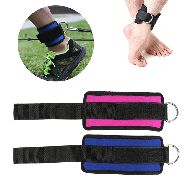 D-ring Ankle Anchor Strap Belt Multi Gym Cable Attachment Thigh Leg ...