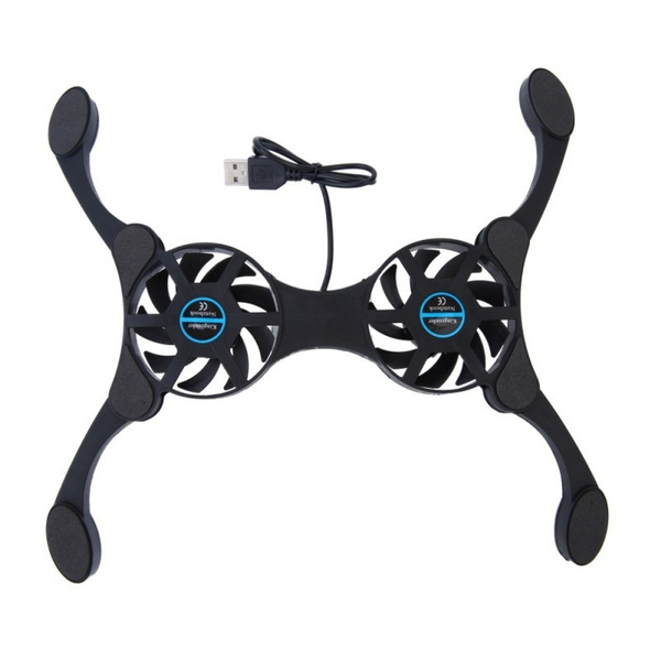 USB Laptop Cooling Pad Notebook Cooler Pad Laptop Double Fan Foldable ...
