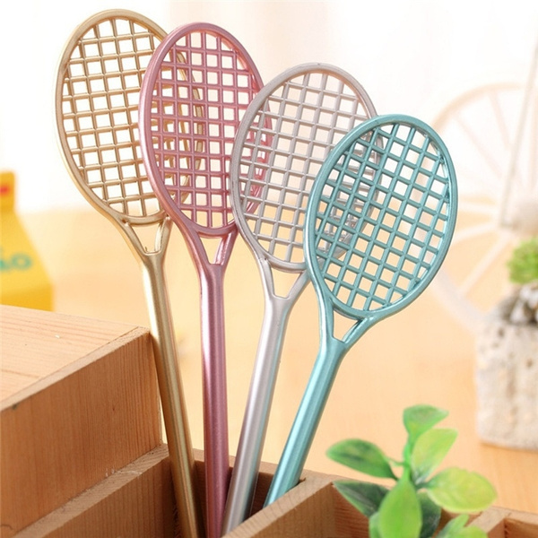 4PCS Cute Tennis Racket Pens Creative Stationery Student Gift Writing ...