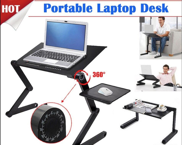 Portable Laptop Desk With One Cooling Fan Table Tray With Mouse Holder