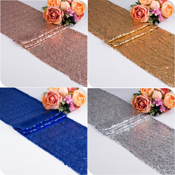 Wedding Supplies30x180cm Luxury Sequin Table Runners Sparkly Bling ...