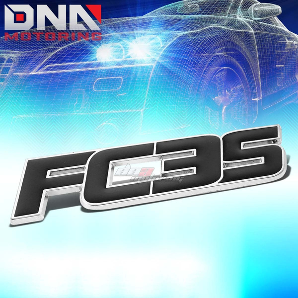 DNA Motoring EM-L-FC3S-VR METAL BUMPER TRUNK GRILL EMBLEM DECAL LOGO ...