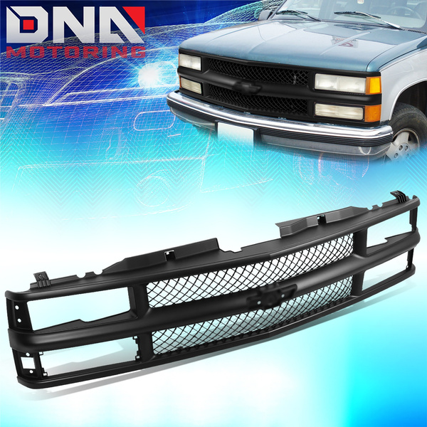 DNA Motoring GRLDM-C1088-BK For 1994 to 2000 Chevy C10 C/K - Series Black Meshed ABS Plastic ...