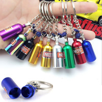 NOS Turbo Nitrogen Bottle Metal Key Chain Key Ring Holder Car Keychain ...