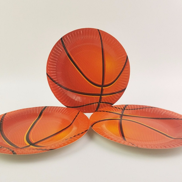 10pcs/lot Basketball Sport Theme 7inch Paper Plates Paper Dishes For ...