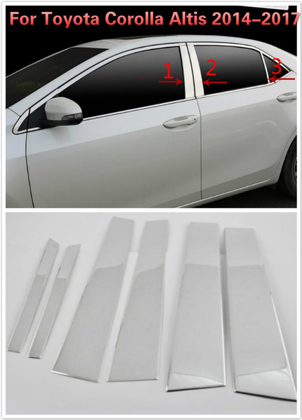 Fit For Toyota Corolla Altis 2014 2015 2016 2017 Chrome Door Window ...