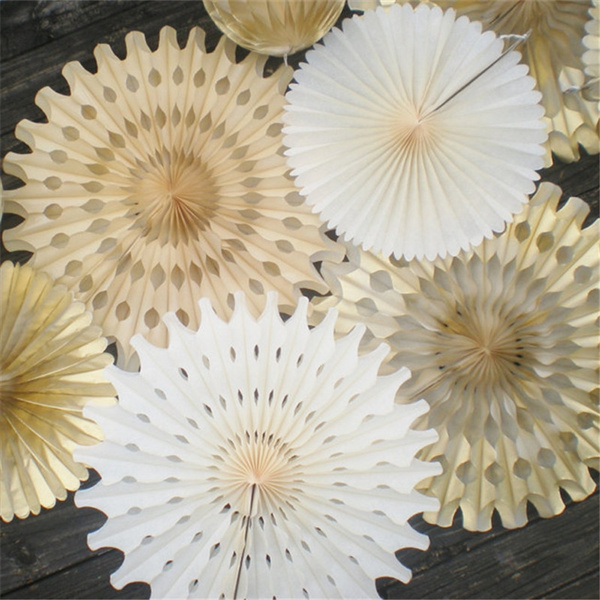 5pcs/lot Tissue Paper Fans Pinwheels Decorative Hanging Flower Paper ...